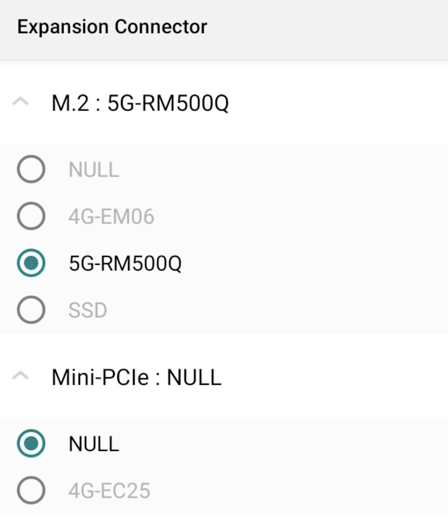 Select M.2/Mini-PCIe Mode | Mixtile